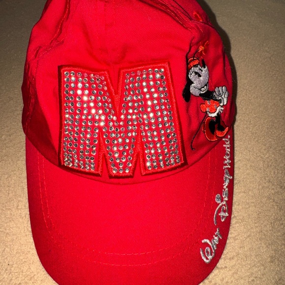 Disney | Accessories | Disney Parks Red Minnie Mouse Youth Cap With ...